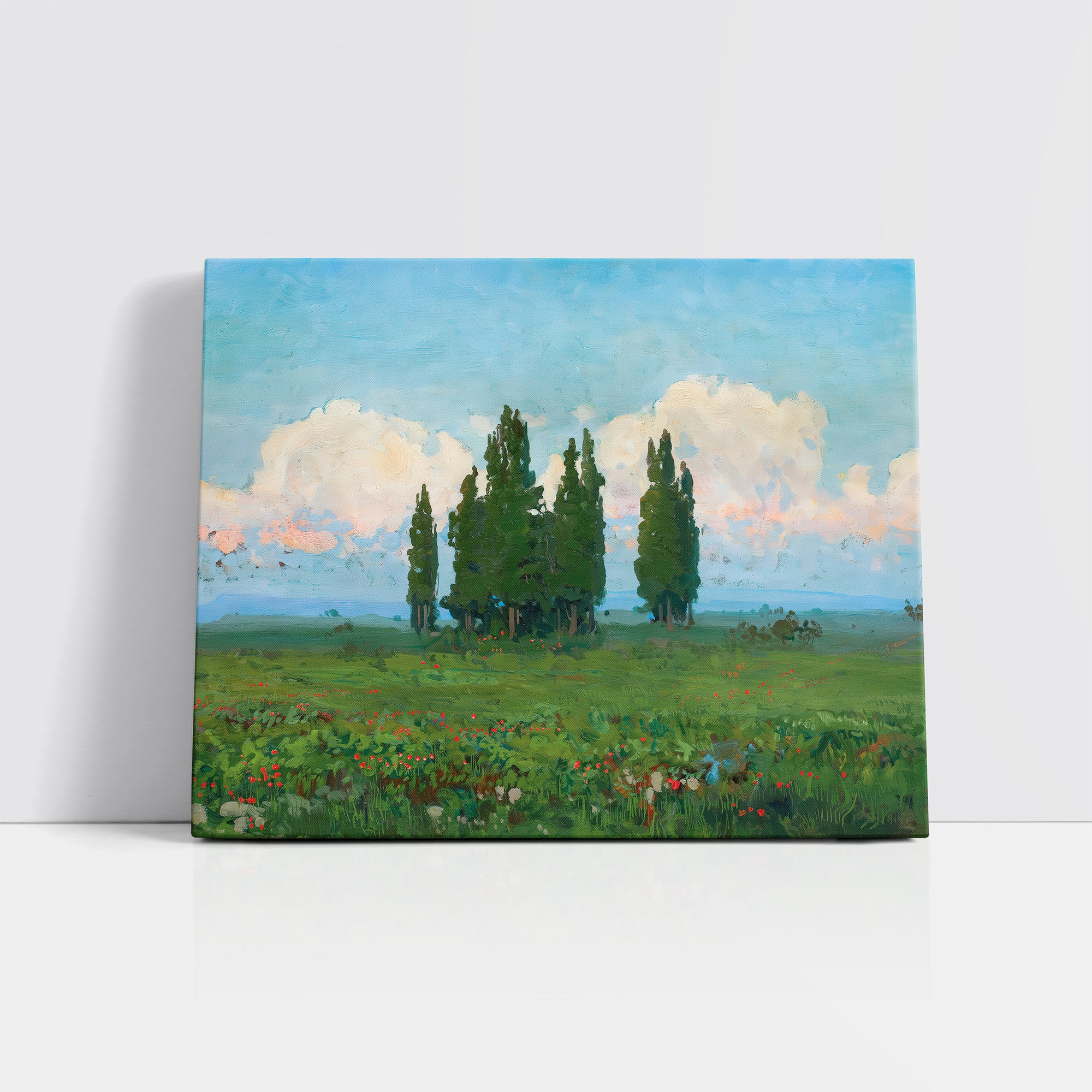 Landscape with cypresses (1900) by Iwan Trusz | Canvas & Paper Print ...